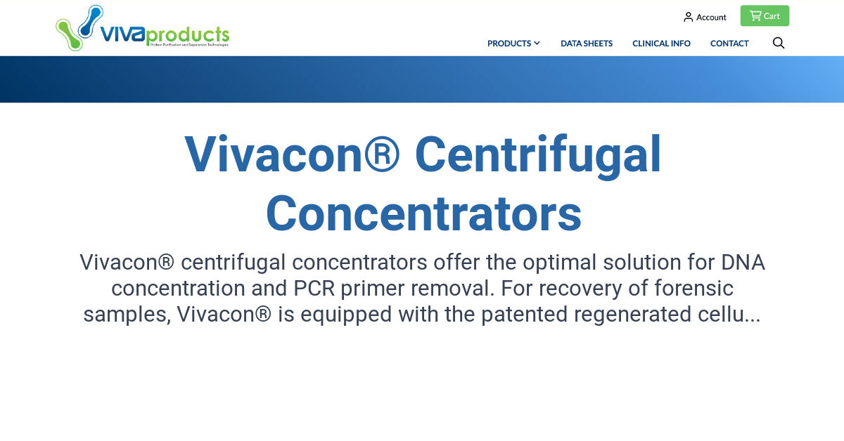 Vivacon® Centrifugal Concentrators - Vivaproducts