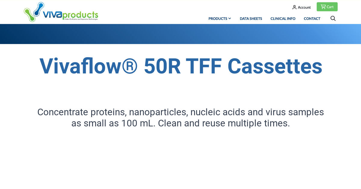 Vivaflow® 50R TFF Cassettes - Vivaproducts