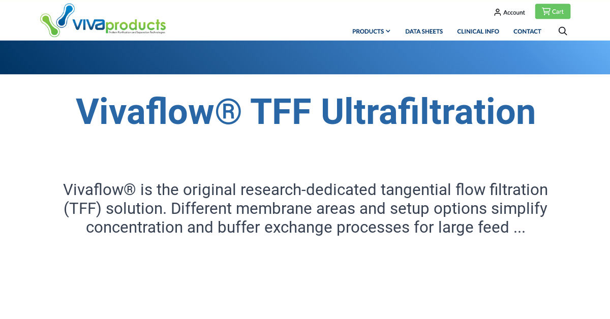 Vivaflow® TFF Ultrafiltration - Vivaproducts