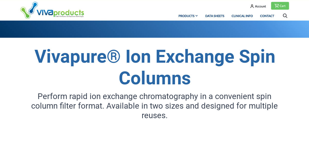 Vivapure® Ion Exchange Spin Columns - Vivaproducts